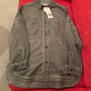 Zara | Jackets & Coats | Zara Oversized Washed Effect Overshirt | Poshmark